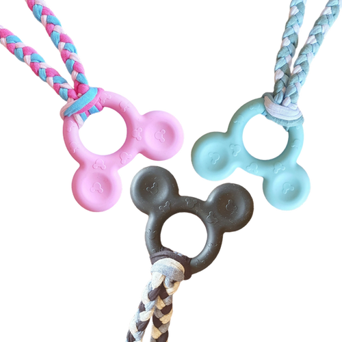 1x Silicone Fabric Mouse chew Necklace Chewlery Sensory Fidget ADHD ...