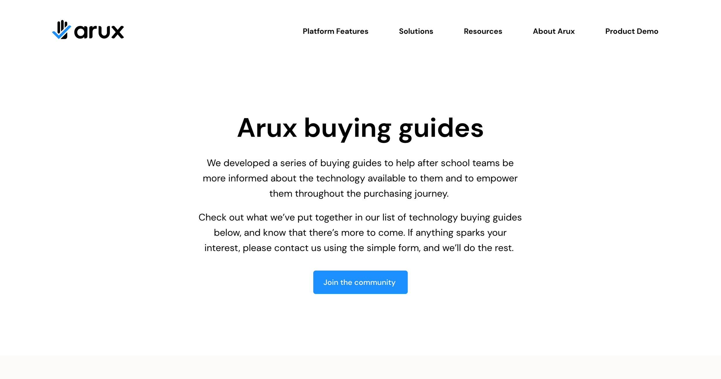 Buying Guides | Arux