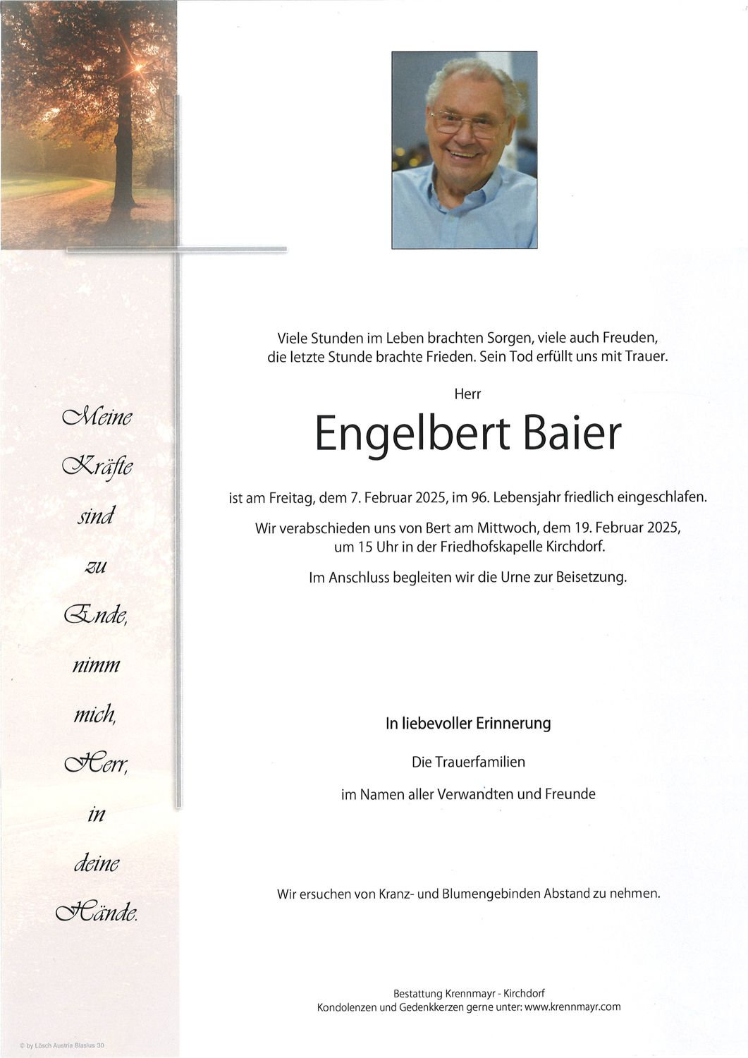 Todesfall Engelbert Baier