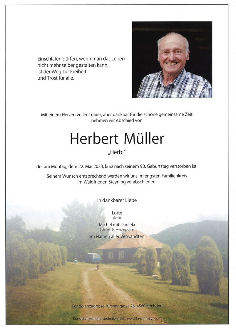 Todesfall Herbert Müller
