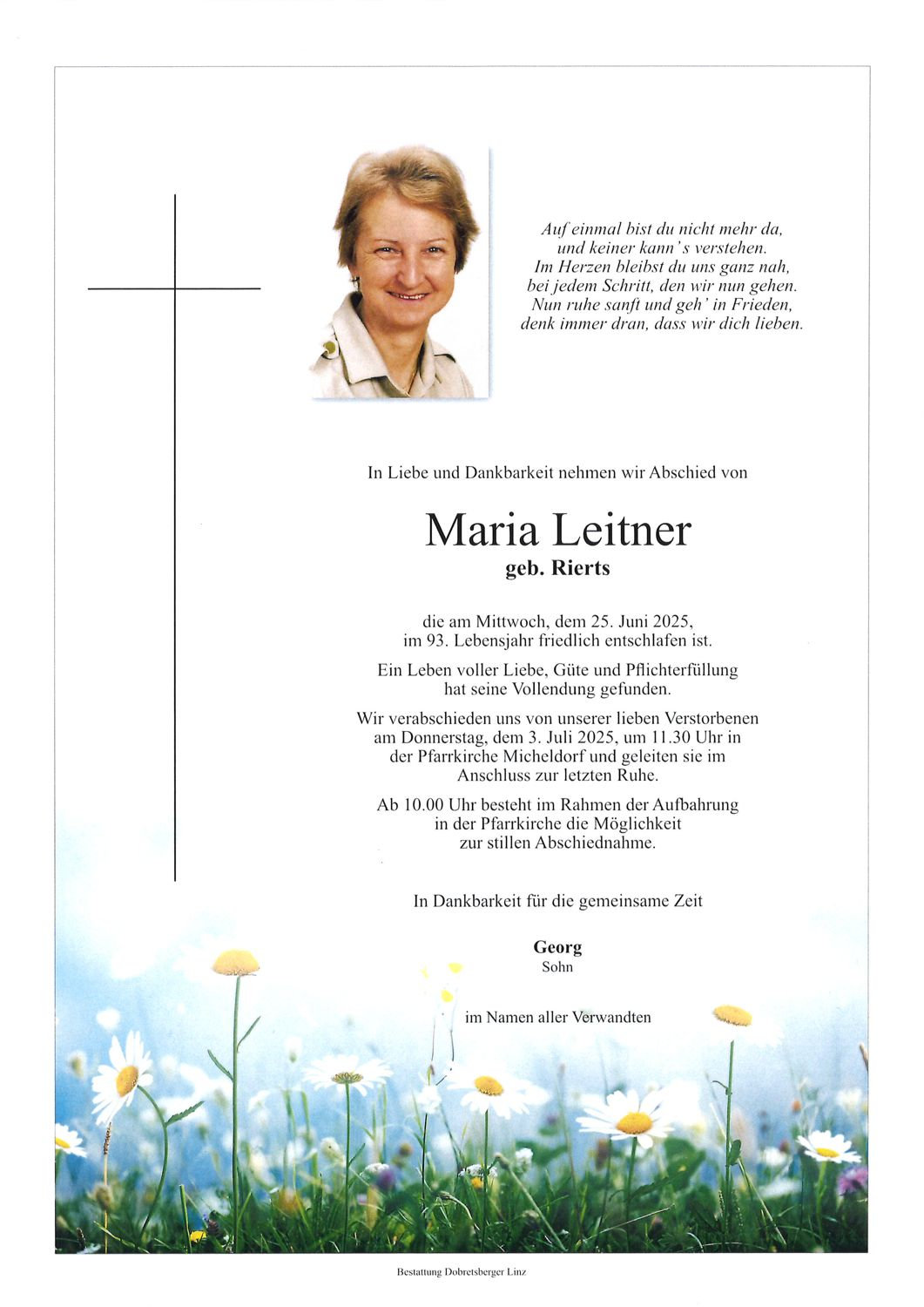 Todesfall Maria Leitner