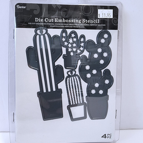 Darice Embossing Essentials Die Set - Potted Cacti | Jenlee Schoolcraft