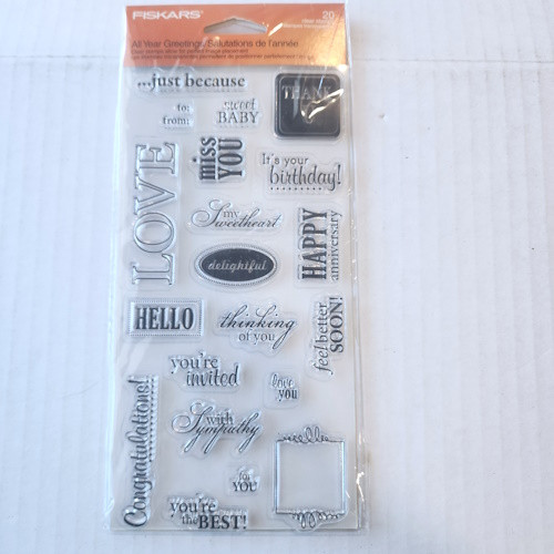Fiskars Stamp Set - All Year Greetings | Jenlee Schoolcraft