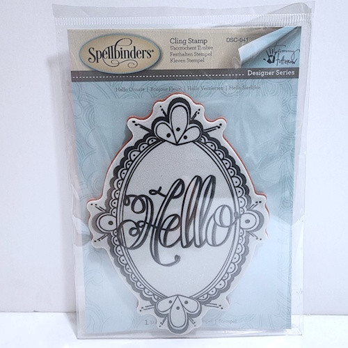 Spellbinders Hello Ornate Cling Rubber Stamp | Jenlee Schoolcraft