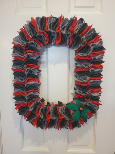 The Ohio State University Block O Wreath - Three Color | KKWreaths