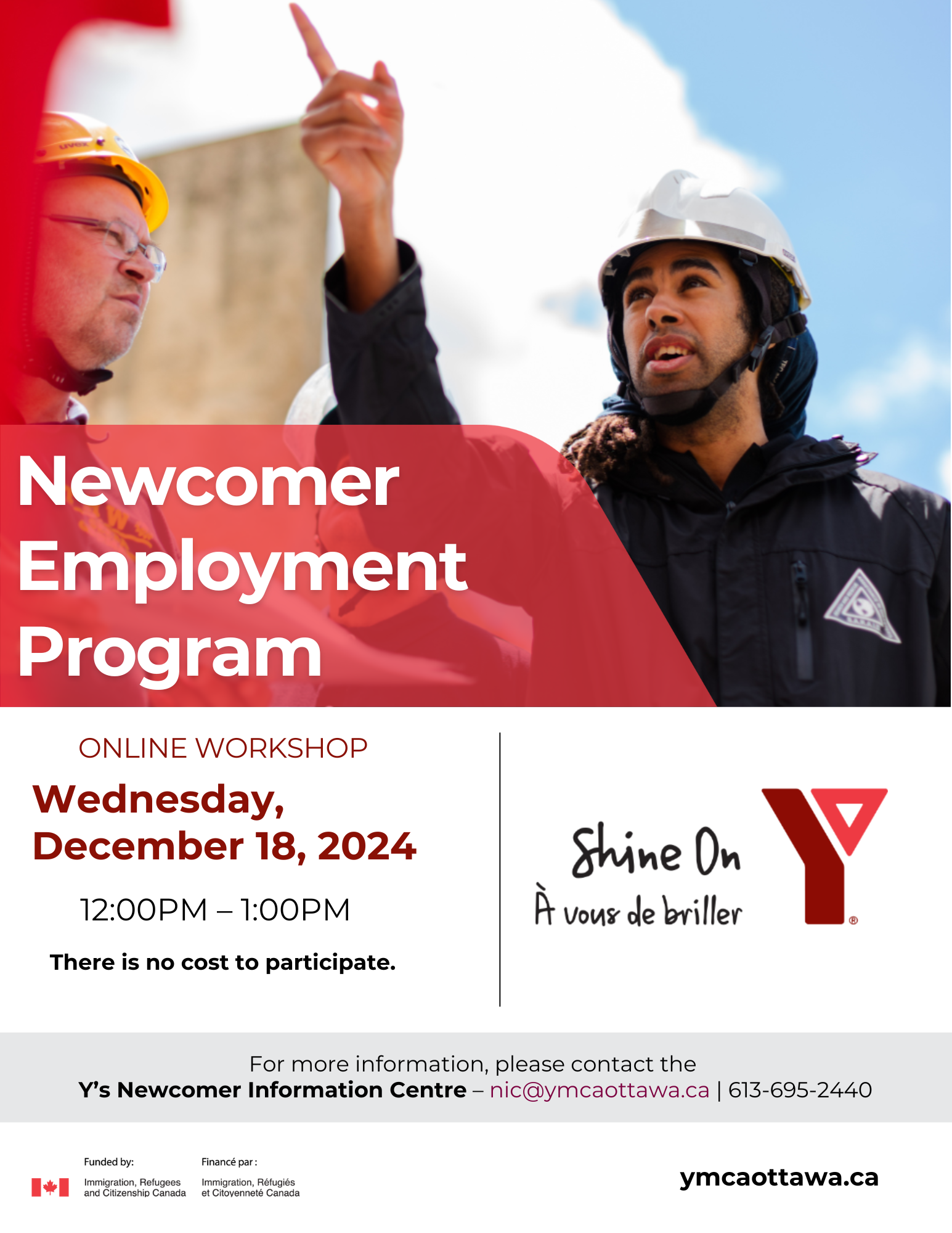 Newcomer Employment Program | YMCA NIC