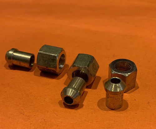 1944 to 1948 Gas line Brass Ferrules and Nuts. For 1/4" Copper Tubing ...