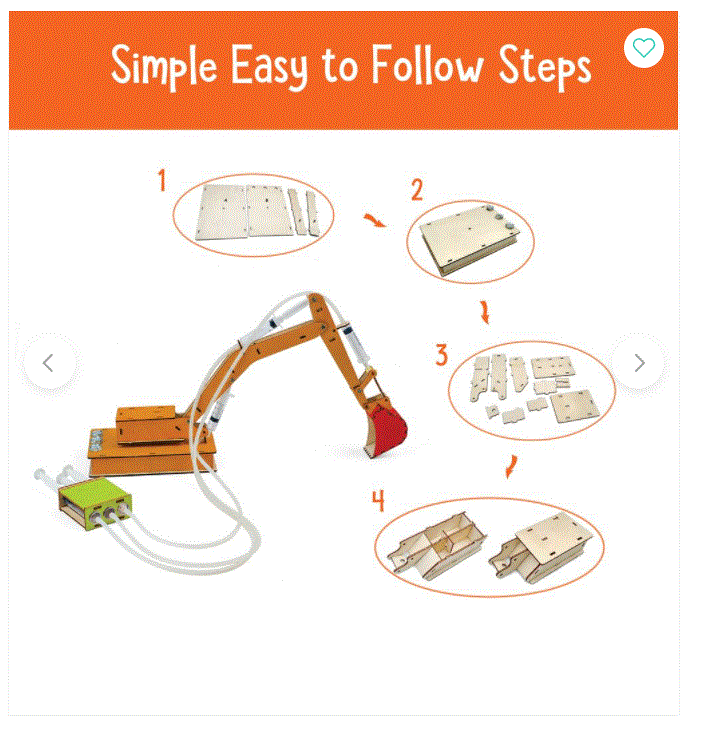 S.T.E.A.M. Kit: Build Your Own Hydraulic Excavator | Alpha Kids