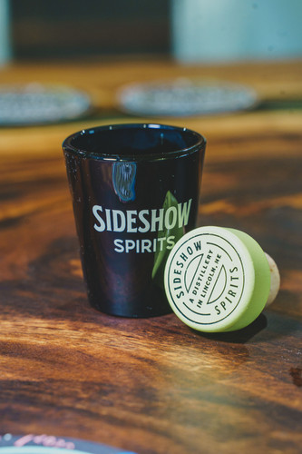 Sideshow Shot Glass (black) | Sideshow Spirits