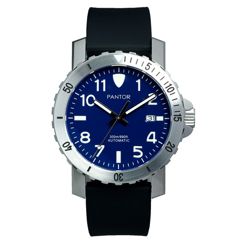 Pantor Conch diver watches_300m diving watch automatic with blue dial ...