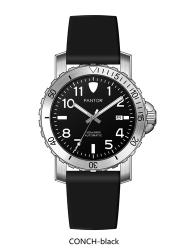 Pantor Conch diver watches_300m/990ft dive watch automatic with black ...