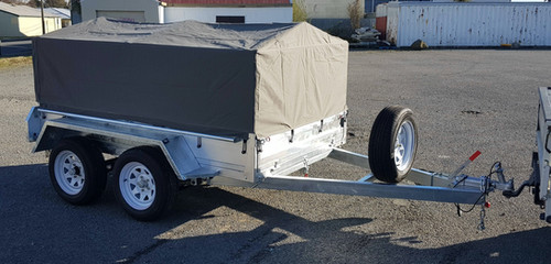 8x5 Tandem Braked Trailer + 900mm Cage + Canvas Cover | Gorilla Trailers
