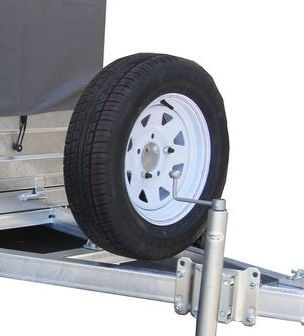 14" Spare Wheel and Bracket | Gorilla Trailers