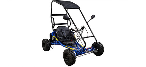 Blue 200cc Go Kart + Roll Cage | Gorilla Trailers