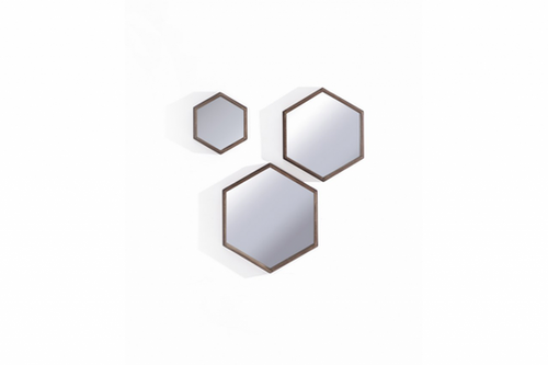 HEX MIRROR SET 182 ( 3 PCS ) | Lux Domus Furnishings