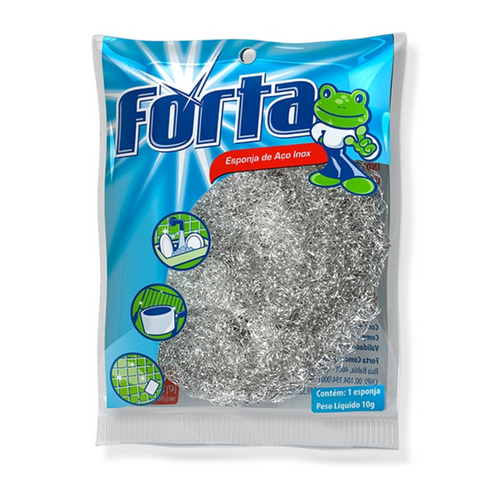 ESPONJA DE ACO INOX UNID. - FORTA | Fort