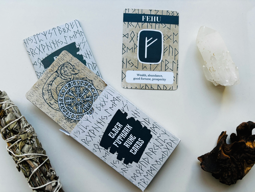 Elder Futhark Rune Cards - Runic Oracle Deck | Witchcraft Elements