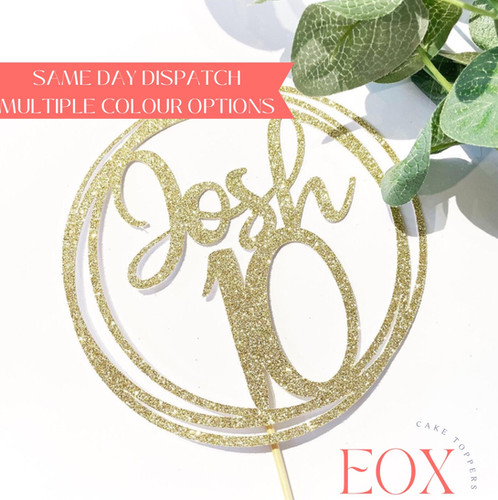 Custom Hoop Cake Topper | EOXCAKETOPPERS