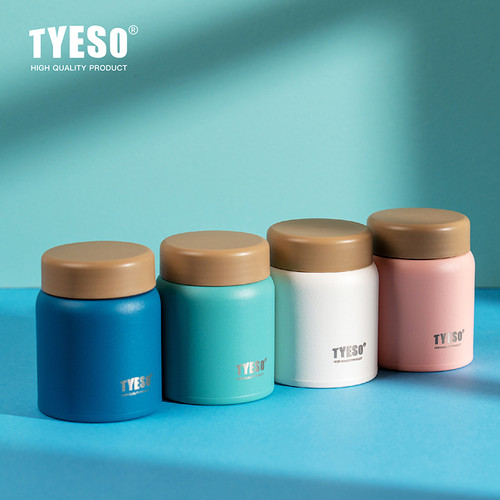 TYESO กระบอกน้ำสแตนเลส 304 ขนาด 220 / 280ml มีฝาปิด น่ารัก พกพาสะดวก | Ecochang