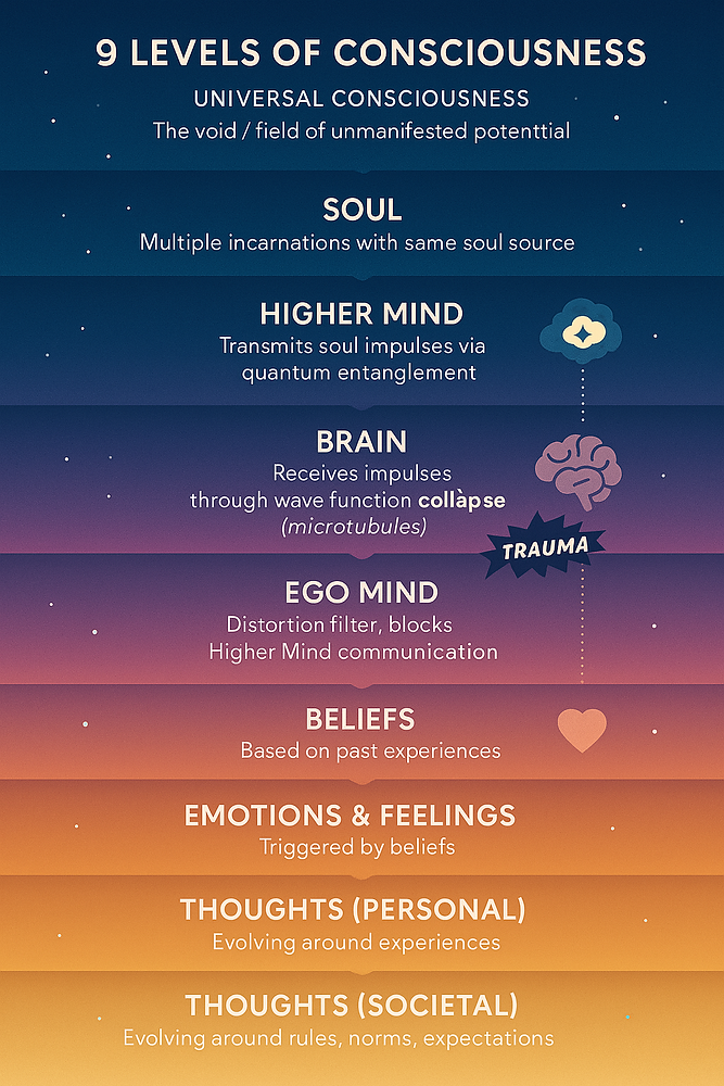 Nine levels of Consciousness