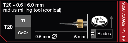 T20 0.6mm radius milling tool | FactoryAutomation Ca