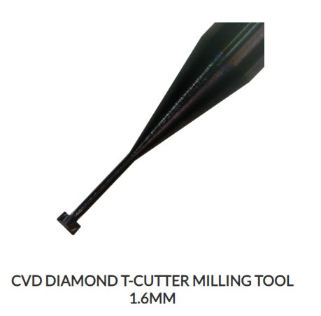CVD DIAMOND T-CUTTER MILLING TOOL 1.6MM | FactoryAutomation Ca