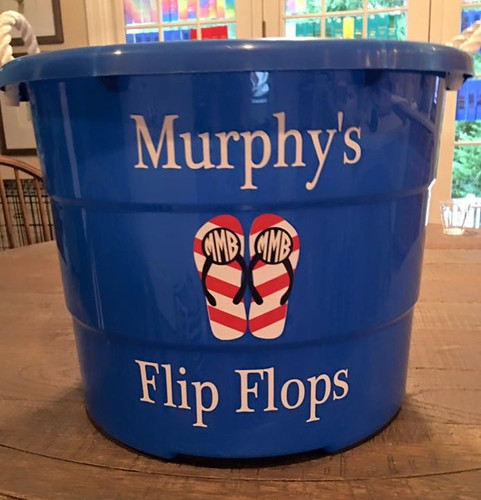 Preppy Plastic Tub with Rope Handles | yourpreppypresent