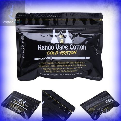 Kendo Japanese Vape Cotton : Gold Edition | vapor-era