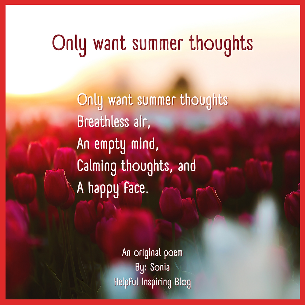 Only want summer thoughts