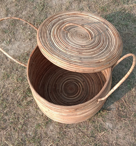 Cane Laundry Basket | Cane Storage Box | Handcrafted Cane Basket | Vanchai