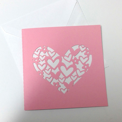 Karte Herz mit Herzen Plotterdatei SVG DXF FCM | byseehasdesign