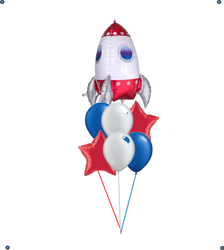 Rocket Ship Balloon Bouquet | balloons-brisbane