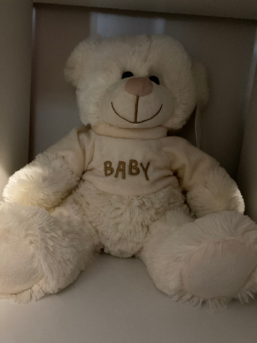 White Baby Teddy Bear | balloons-brisbane