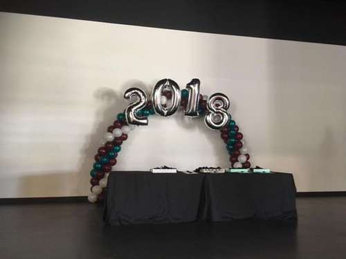 Medium Graduation Spiral Arch | balloons-brisbane