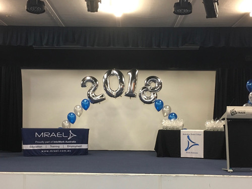 Graduation - String of Pearl Number Arch | balloons-brisbane