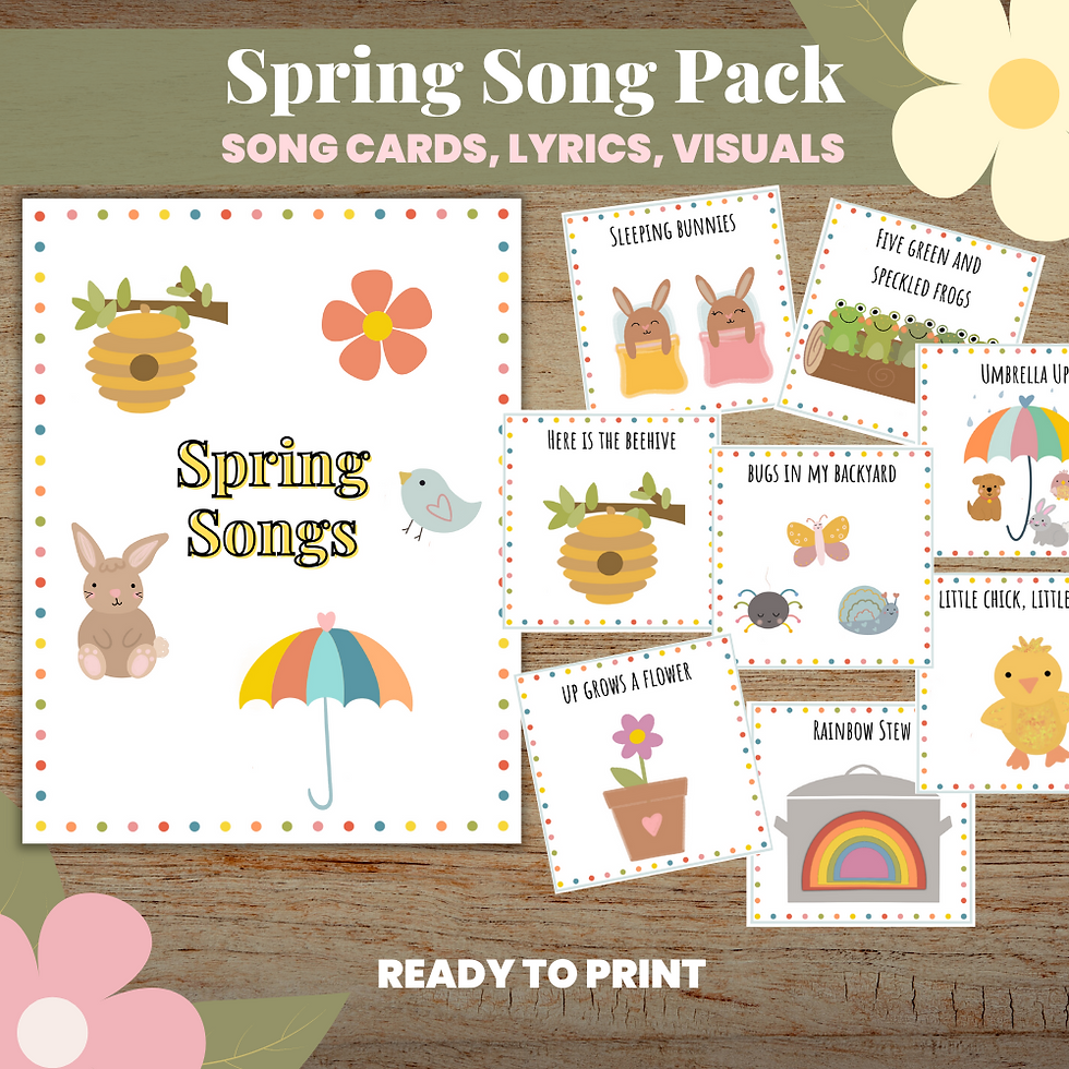 Spring Songs for Preschool, Early Childhood, and Kindergarten