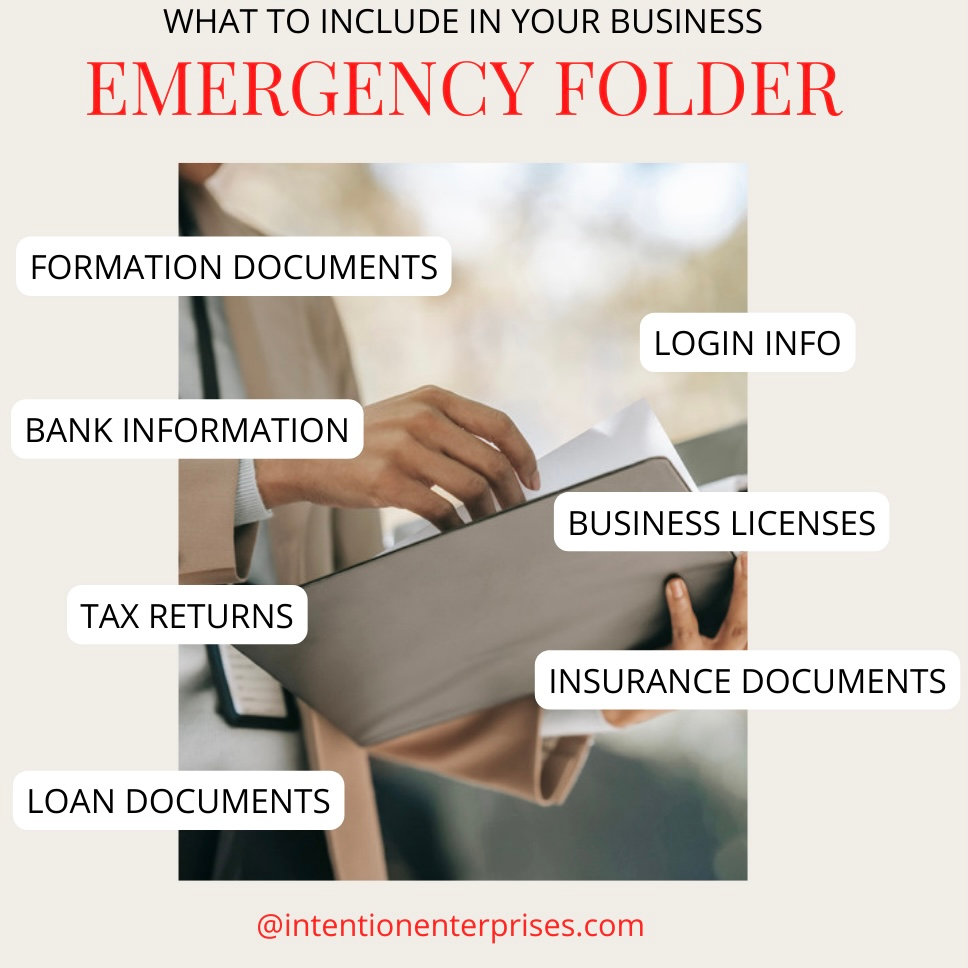 Emergency Business Folder