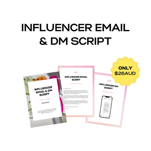Influencer Email & DM Script | SZN Social