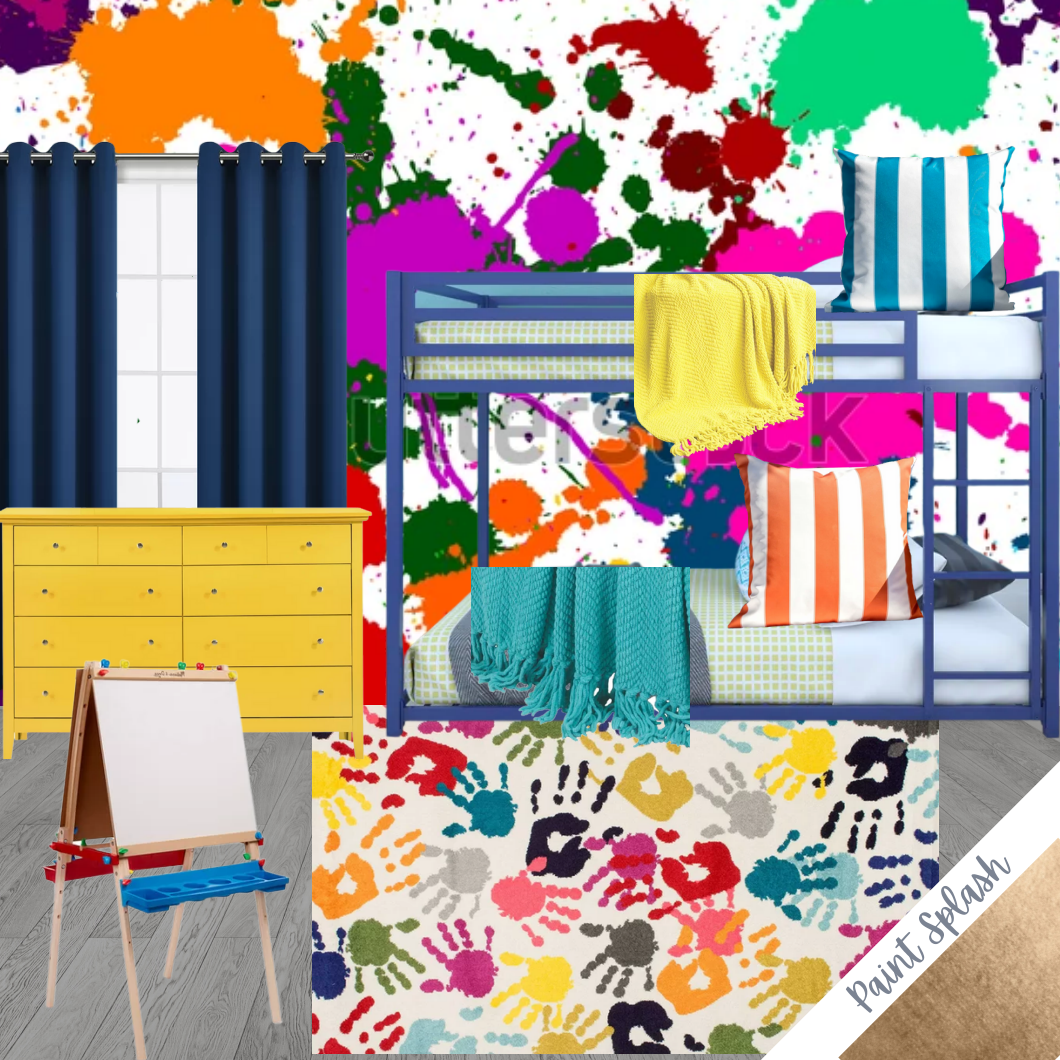 Paint Splash Kids Bedroom