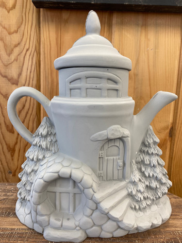 Treehouse Fairy TeaPot (lg) | paintedcolorceramics