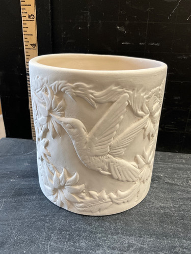 Hummingbird Planter/Pen Holder- Glazed Inside | paintedcolorceramics