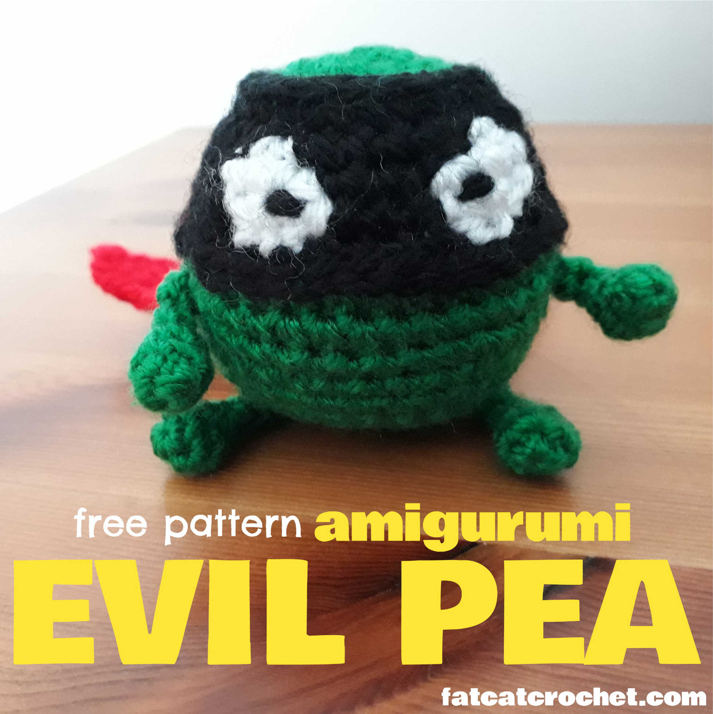 amigurumi evil pea | fat cat crochet
