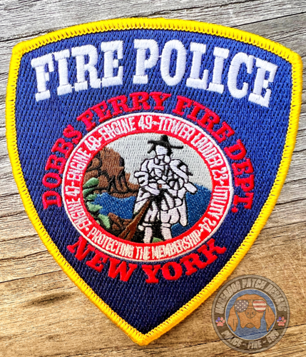 Dobbs Ferry Fire Police Patch Embroidered | Underdog Patch Desig