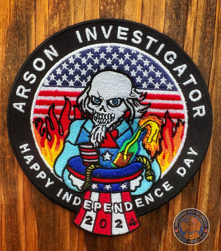 Arson Investigator Fourth of July embroidered patch | Underdog Patch Desig