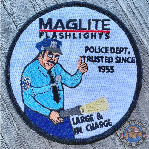 MAGLITE Flashlights vintage Ron Jeremy embroidered patch | Underdog Patch Desig
