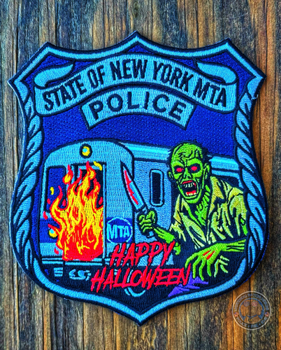 MTA Police NY Halloween 2025 patch | Underdog Patch Desig
