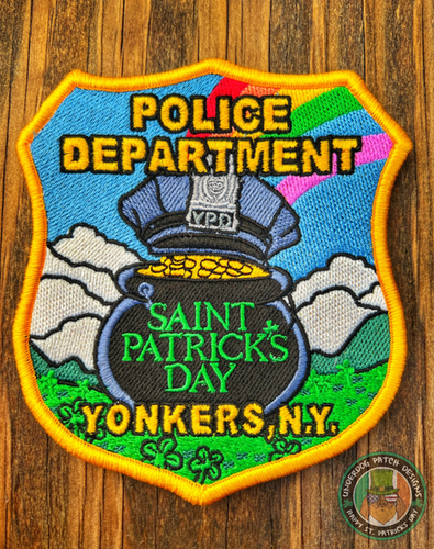 Yonkers NY Police St. Patrick’s Day themed embroidered patch | Underdog ...