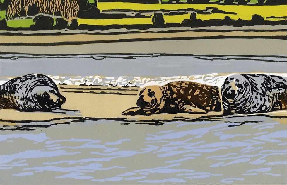 Max Angus artist | Linocut Prints Norfolk | Painter Kent coast