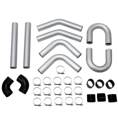 Universal 3" 76mm Turbo Polished Aluminum Silver Intercooler Pipe | RMS ...