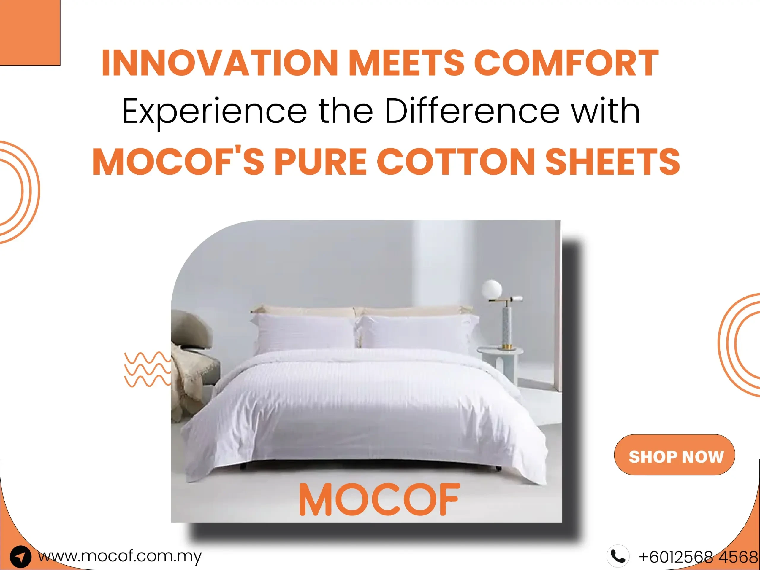 Innovation Meets Comfort: Experience the Difference with Mocof's Pure Cotton Sheets